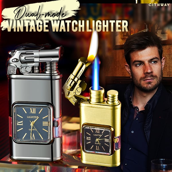 Cithway™ Windproof Dual-Flame Vintage Watch Lighter – Daccecandy